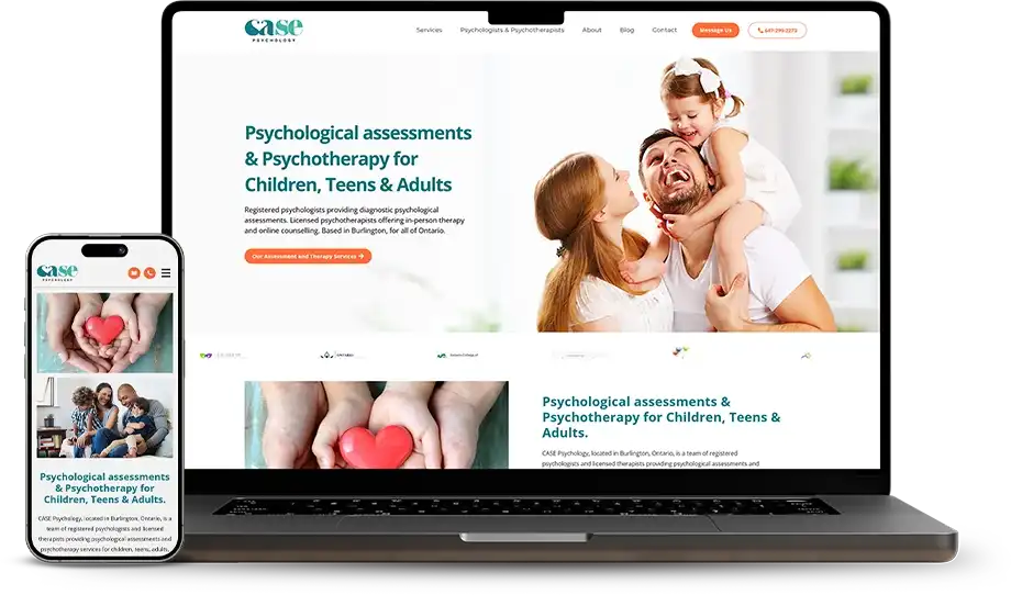 Case Psychology Web design Case Study - Kinex Media